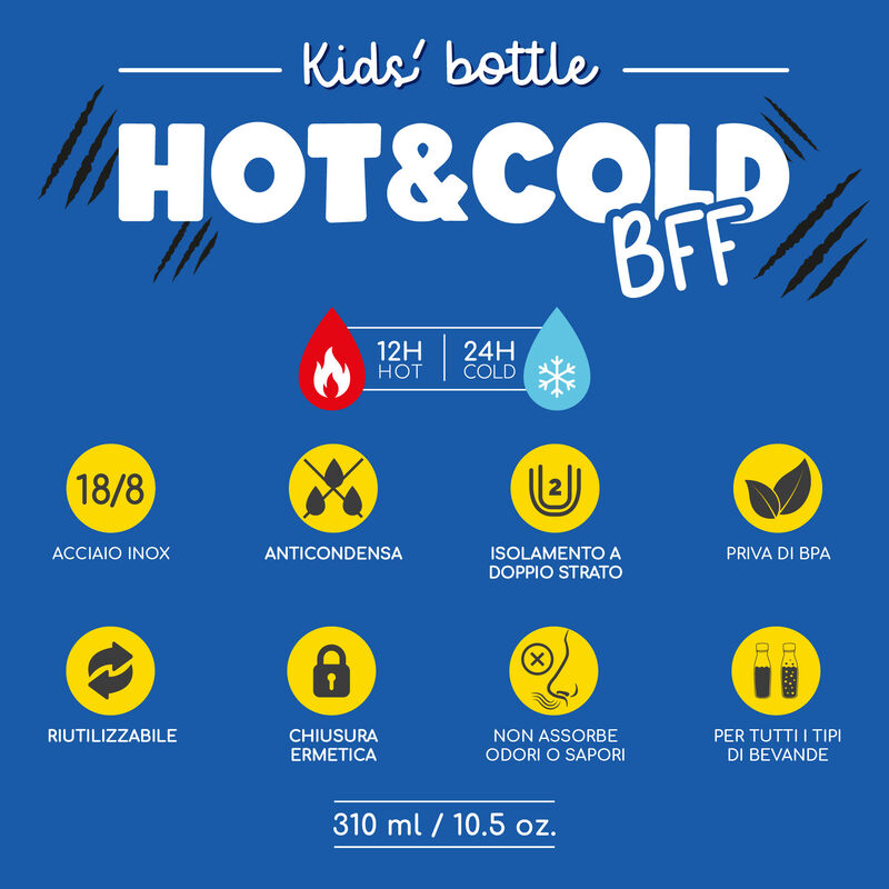 Garrafa térmica infantil 310ml - Tiger - bidi